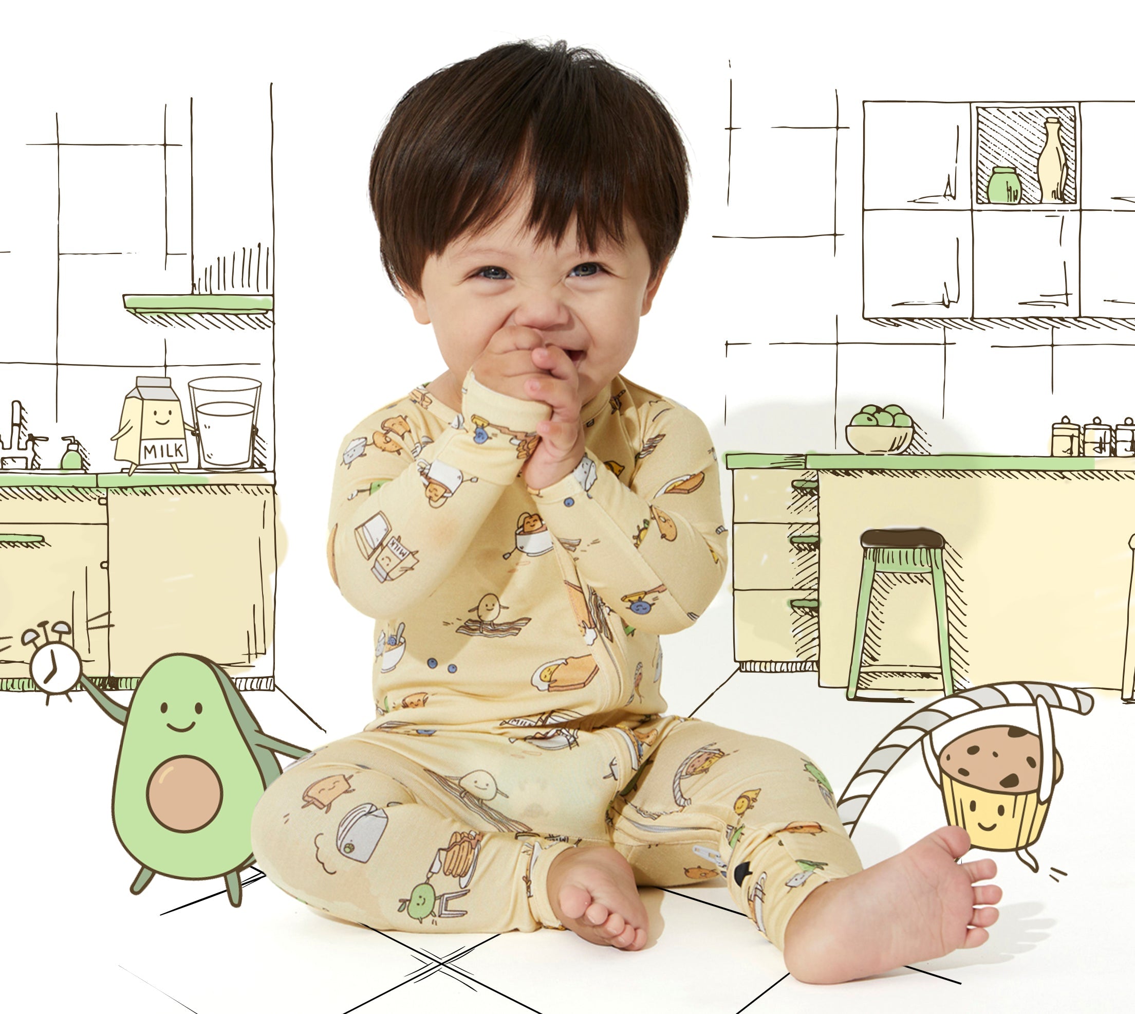 Bamboo Convertible Footie Pajamas | Bamboo Baby Pajamas - Bellabu Bear