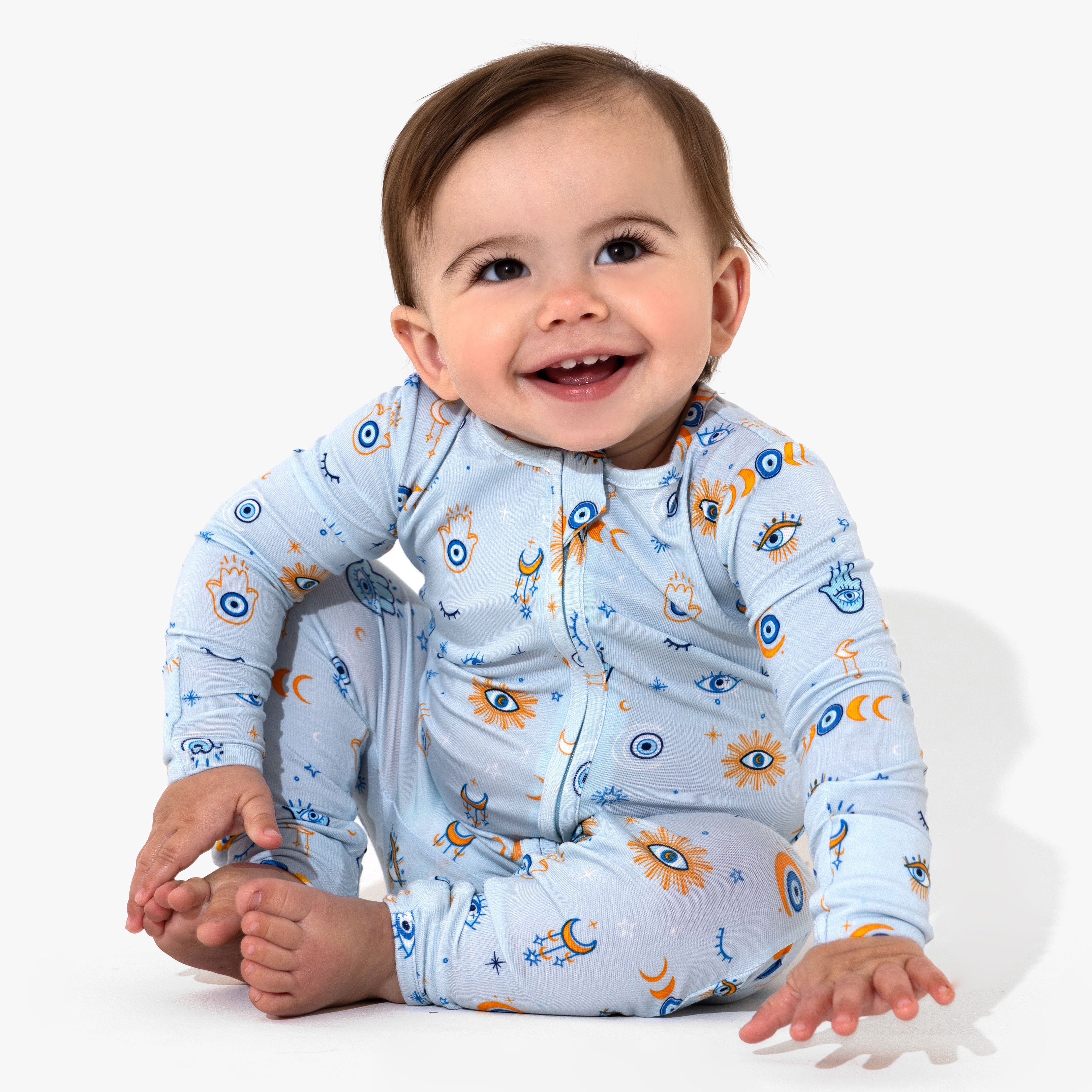 Eye Blue Bamboo Convertible Footie – Soft, Stylish & Cozy for Baby ...