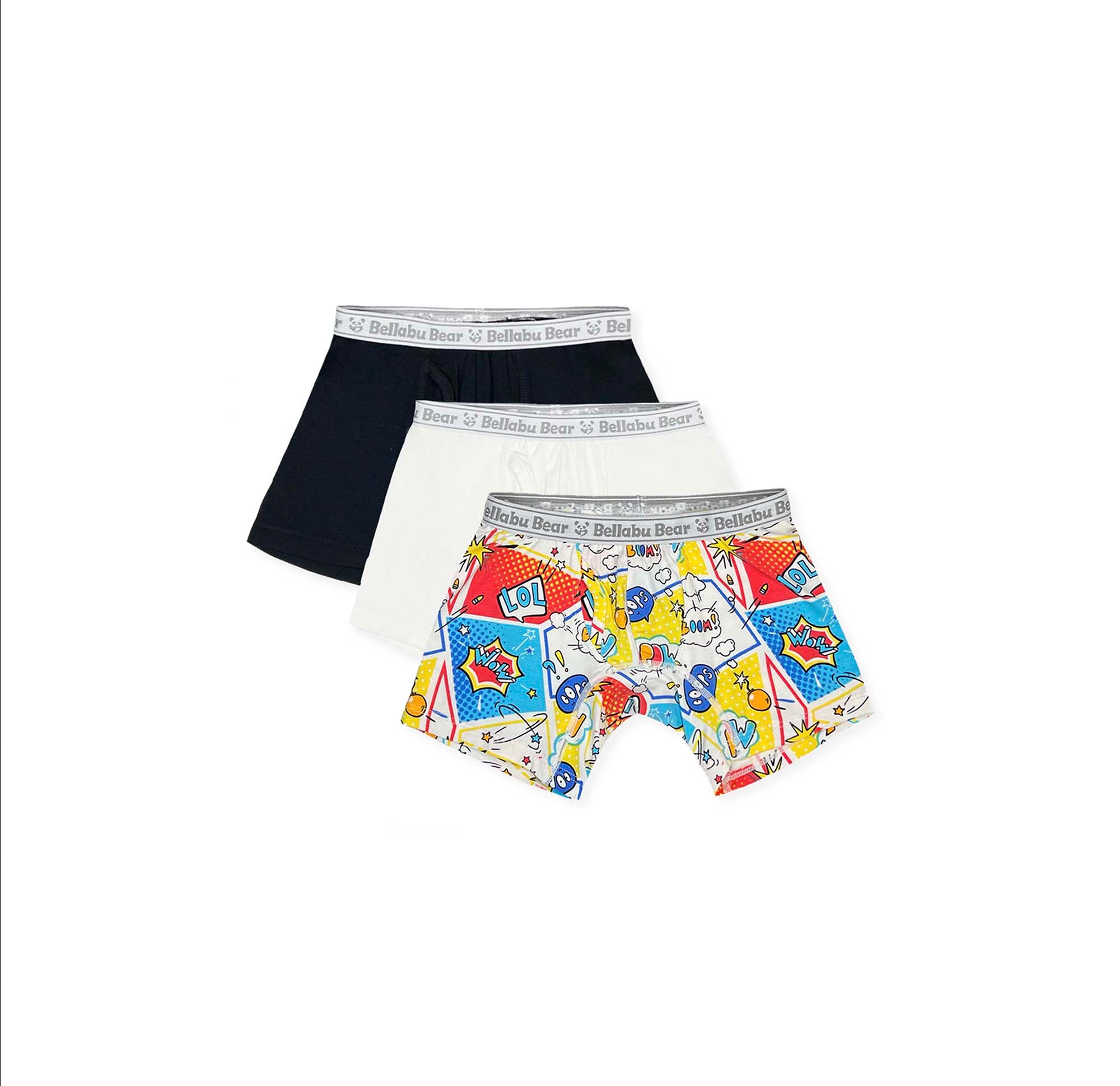 Superhero Comfort: Men's Comic Boxer Brief Bamboo Underwear 3-Pack ...