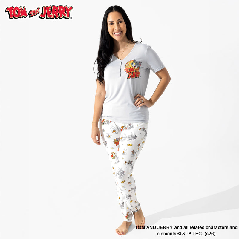 Tom & Jerry Bamboo Women's Pajama Set – Cozy Cartoon Comfort - Bellabu Bear