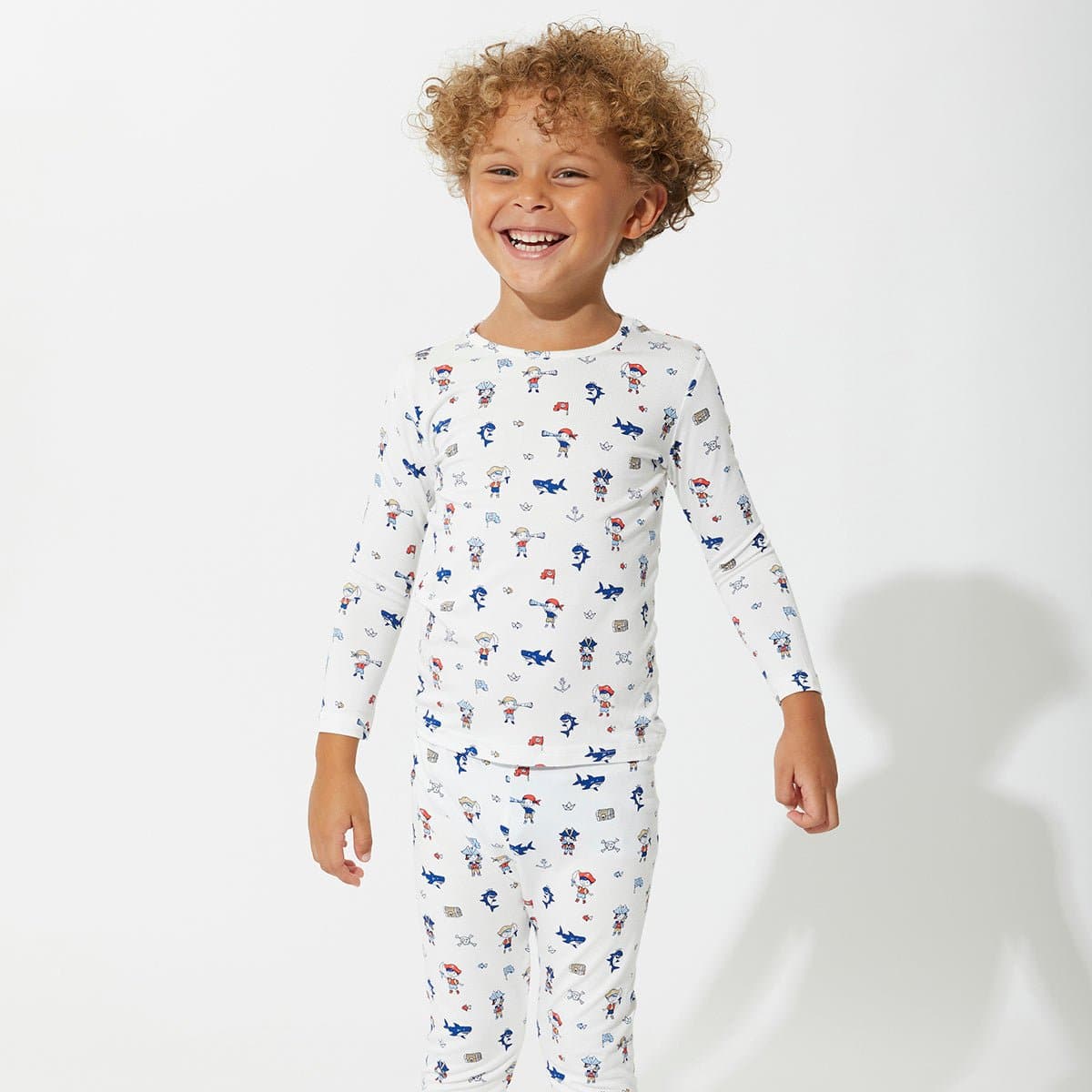 Sail into Dreamland: Pirate Bamboo Kids Pajama Set - Bellabu Bear
